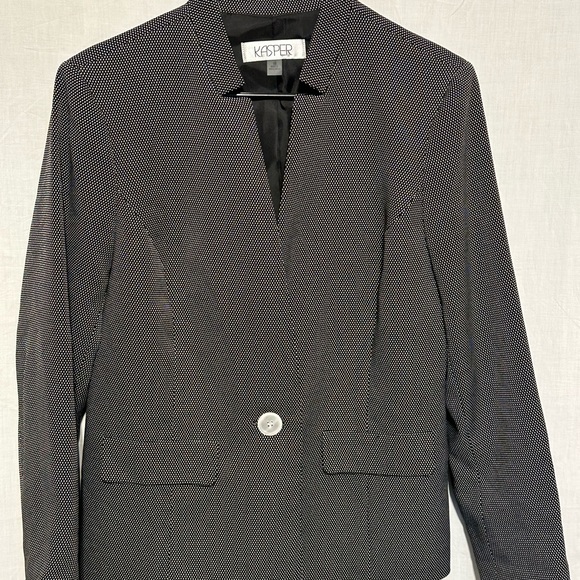 Kasper | Jackets & Coats | Kasper Womens Blazer Sz Dots Black | Poshmark